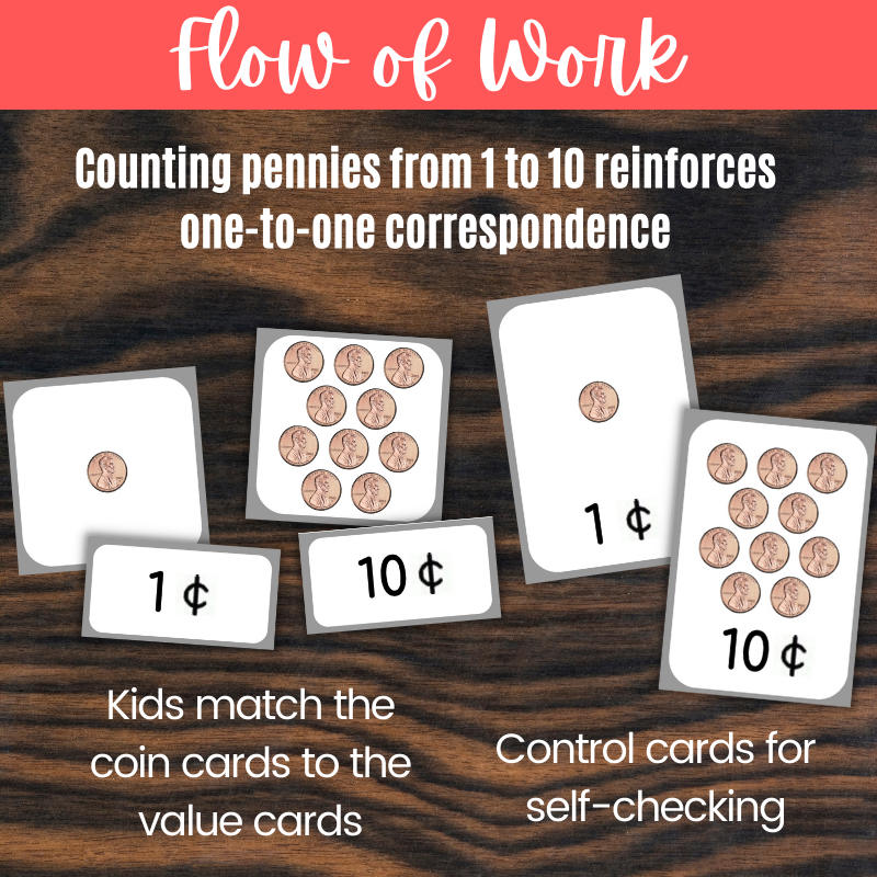 Skip Counting Coins Cards BUNDLE - Montessori Money Counting Like Coins ...