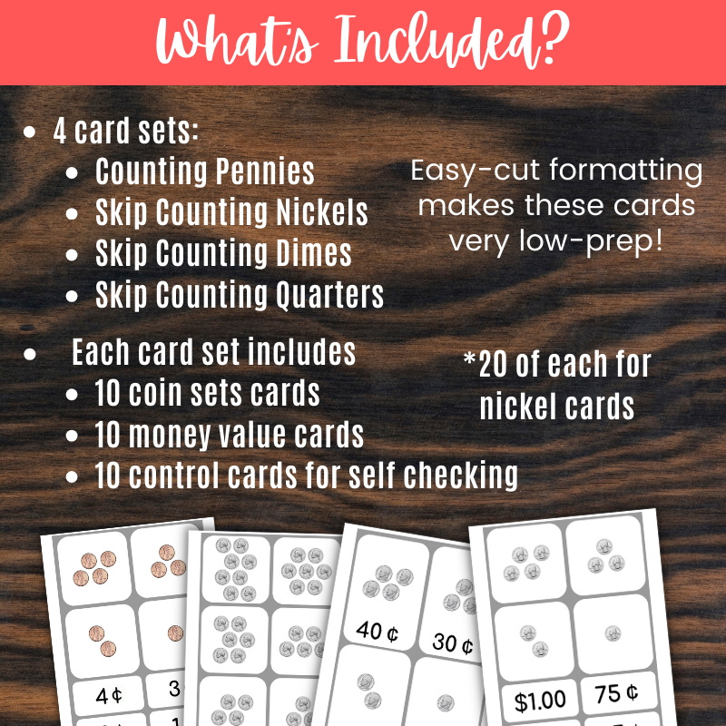Counting Mixed Coins BUNDLE - Montessori Money Counting Coins Cards ...
