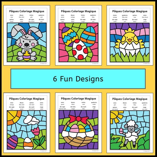 French Easter Color by Number and Teen Number Bundle Pâques | Made By ...