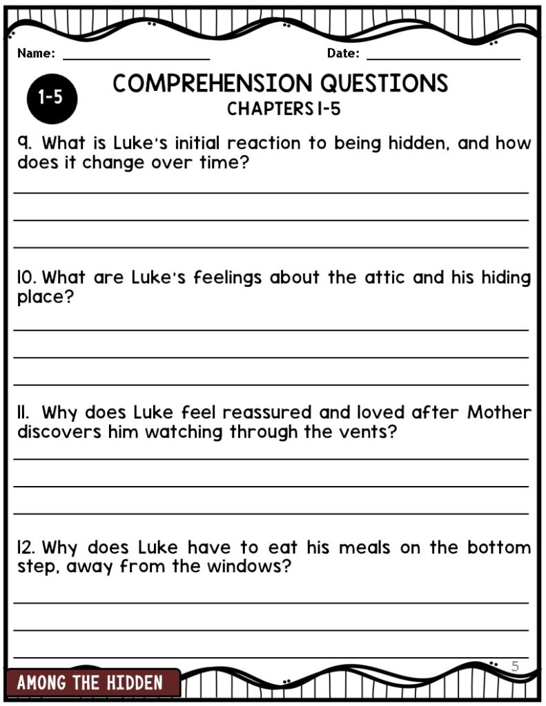 Among The Hidden Novel Study Guide - Made By Teachers