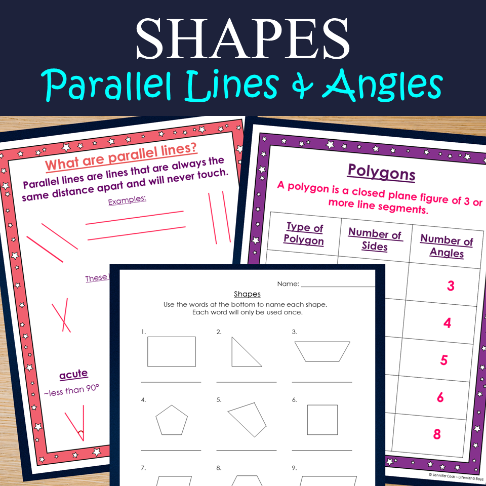 3rd Grade Classifying Quadrilaterals/Polygons Anchor Chart Posters ...