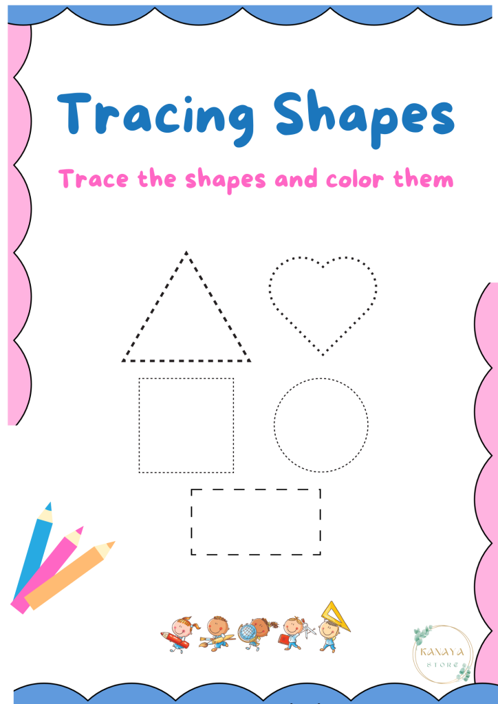 Shape Tracing Fun: Engaging Worksheet for Young Learners - Made By Teachers