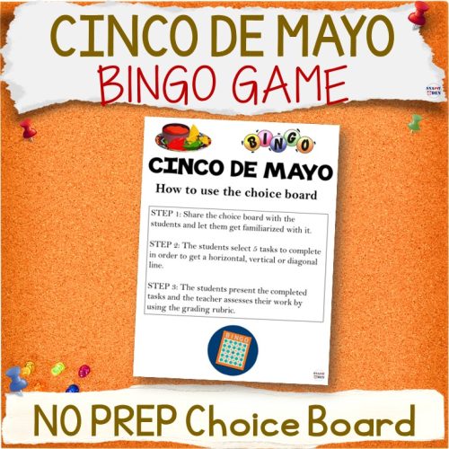 Cinco de Mayo Bingo Game, NO PREP Middle School ELA Fun Activities ...