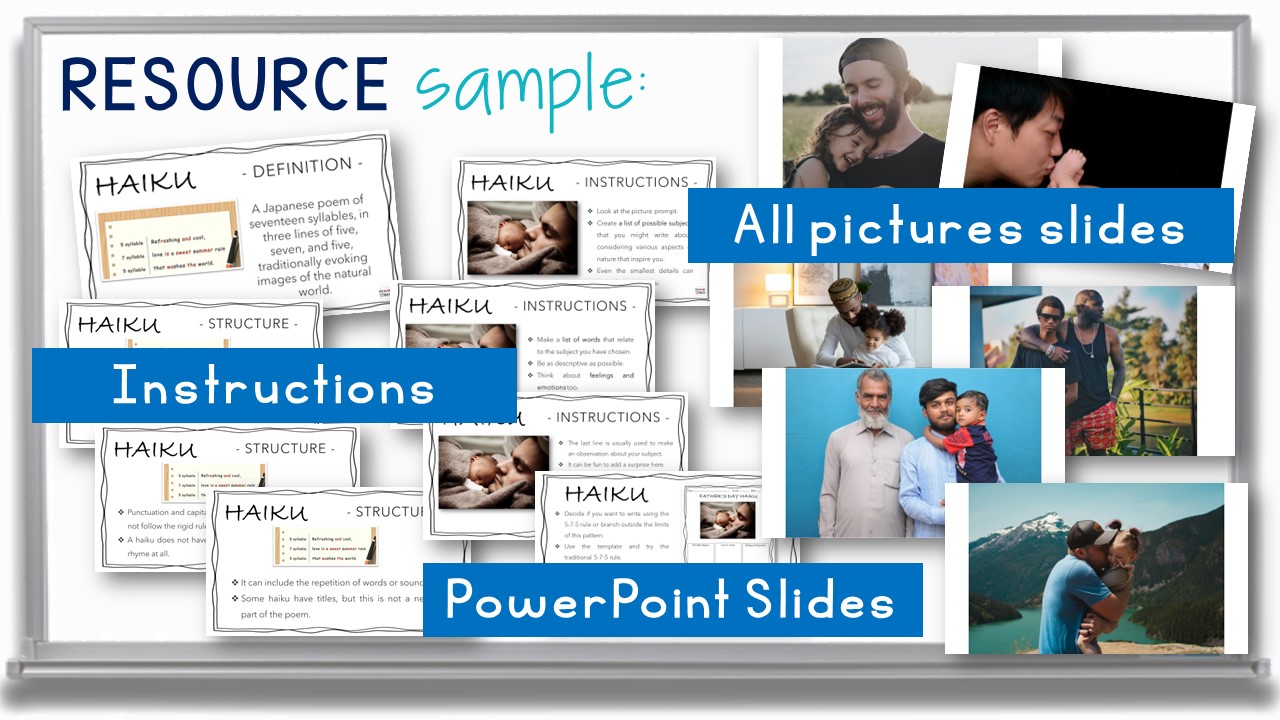 Father's Day Haiku Poetry Lesson - Poem Writing ELA Activity Templates ...