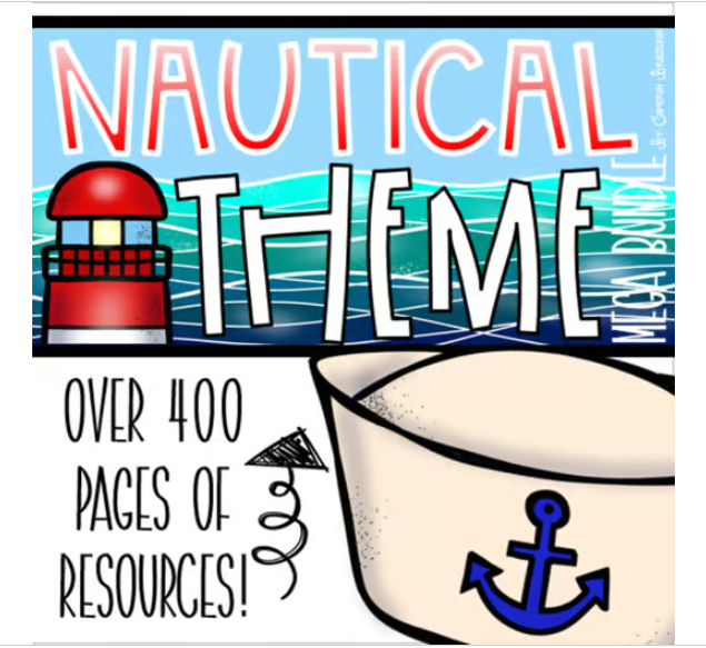Nautical Sailing Sea Classroom Decorations and Management Mega Bundle ...
