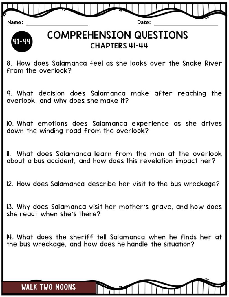 Walk Two Moons Novel Study Guide - Made By Teachers