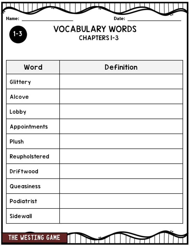 The Westing Game Novel Study Guide - Made By Teachers