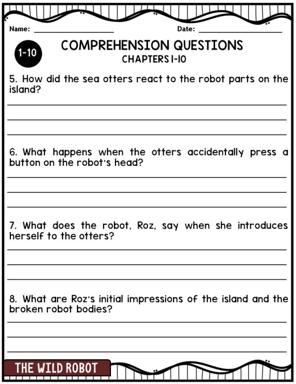 The Wild Robot Novel Study Guide | Made By Teachers