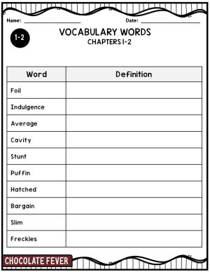Chocolate Fever Novel Study Guide - Made By Teachers