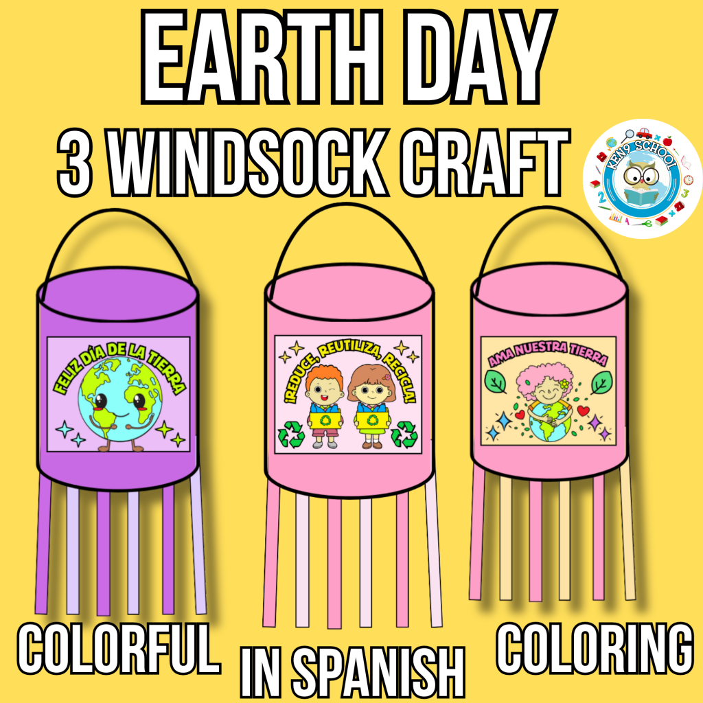 Spanish Earth Day Activities Crafts And Art Project Windsock|Hanging ...