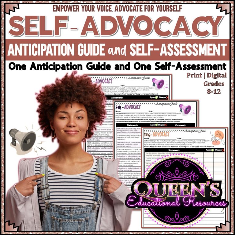 Self-Advocacy Anticipation Guide and Self-Assessment | Self-Advocacy ...