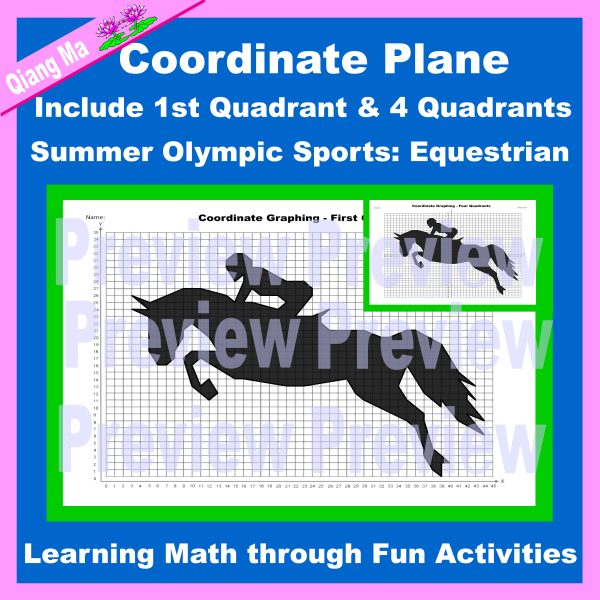 Olympic Coordinate Plane Graphing Picture: Equestrian -Summer Sports ...