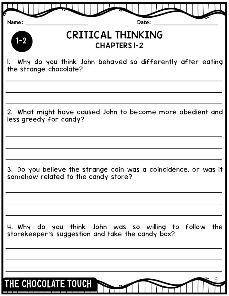 The Chocolate Touch Novel Study Guide - Made By Teachers