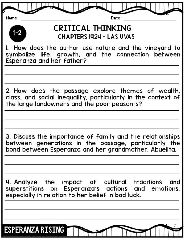 Esperanza Rising Novel Study Guide | Made By Teachers