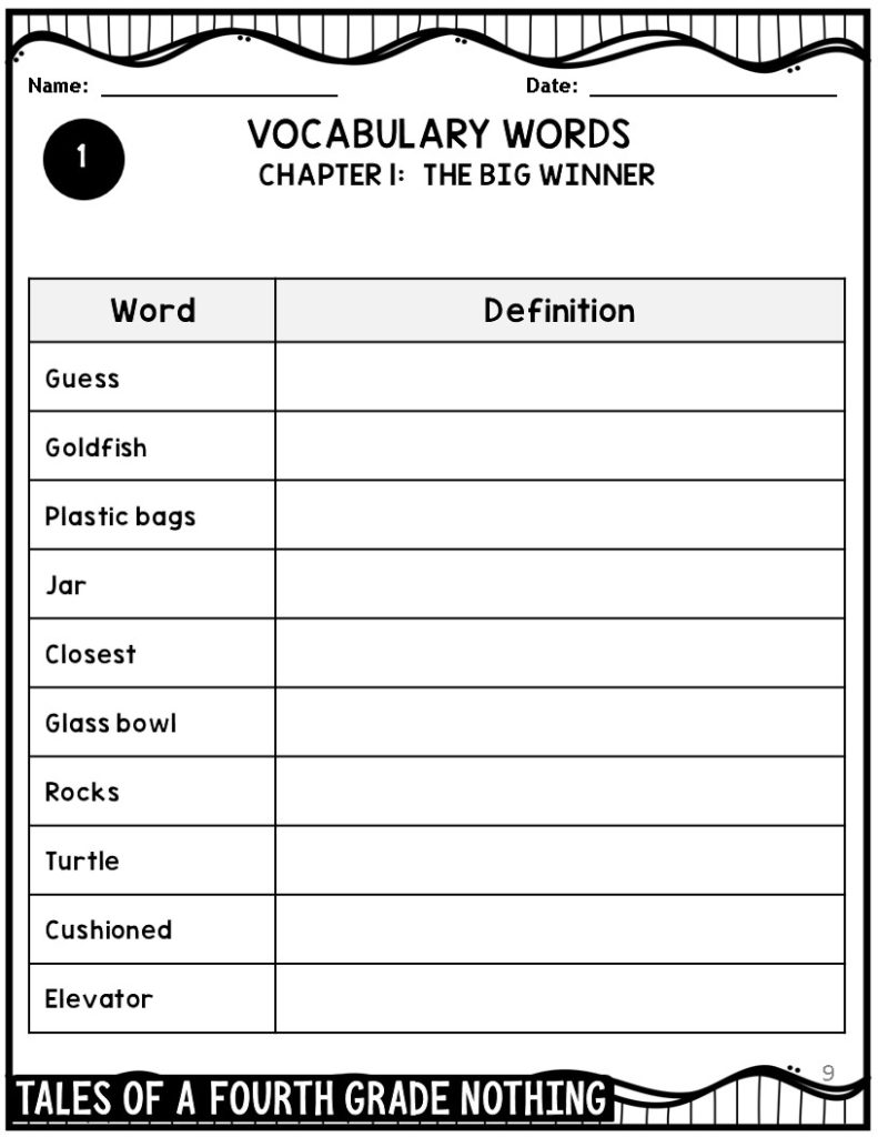 Tales of a Fourth Grade Nothing Novel Study Guide | Made By Teachers