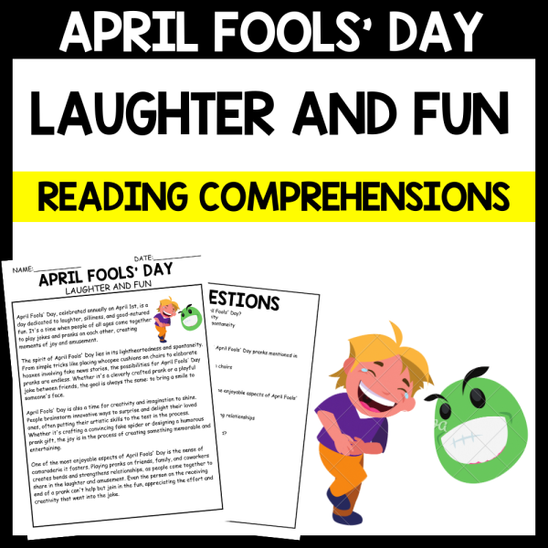 'LAUGHTER AND FUN" APRIL FOOLS' DAY Reading Comprehension Worksheets ...