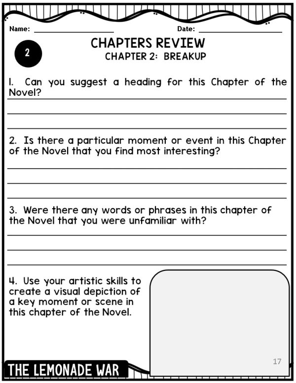 The Lemonade War Novel Study Guide - Made By Teachers