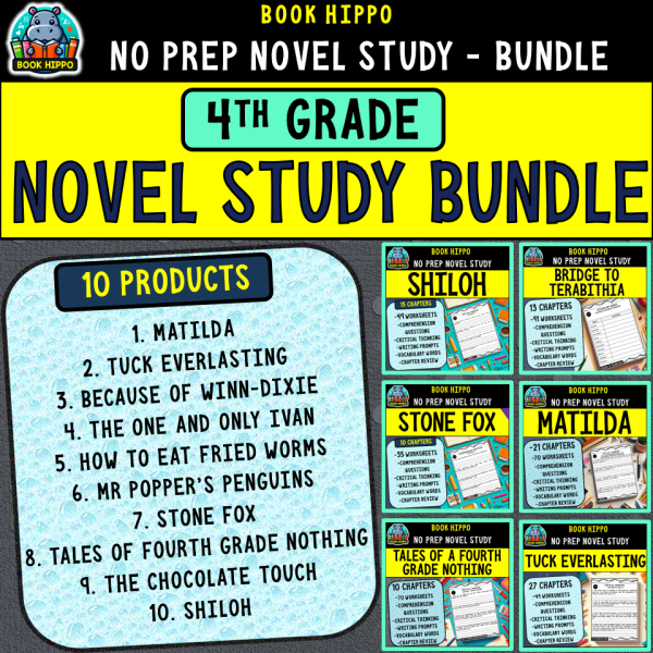 4th Grade Novel Study Bundle | Made By Teachers