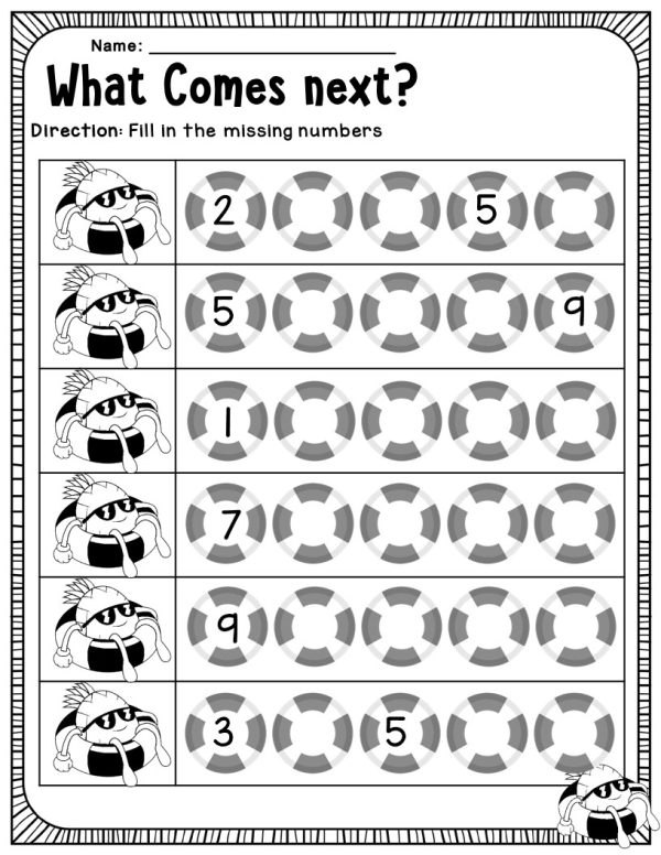 Kindergarten No Prep Math Unit summer | Printable - Made By Teachers