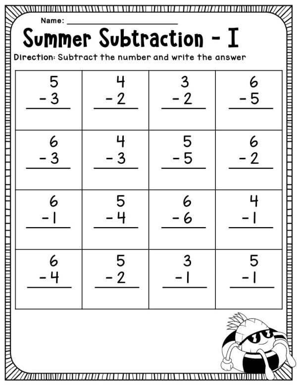 Kindergarten No Prep Math Unit summer | Printable - Made By Teachers