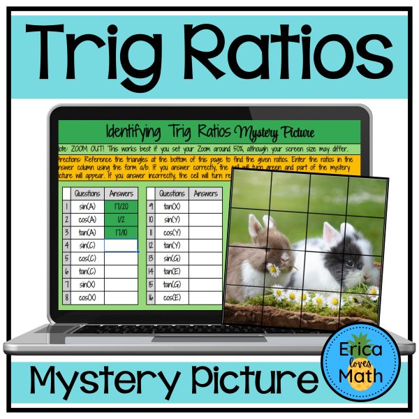 Identifying Trig Ratios Digital Activity | Mystery Picture | Made By ...