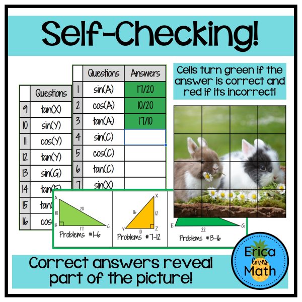 Identifying Trig Ratios Digital Activity | Mystery Picture | Made By ...