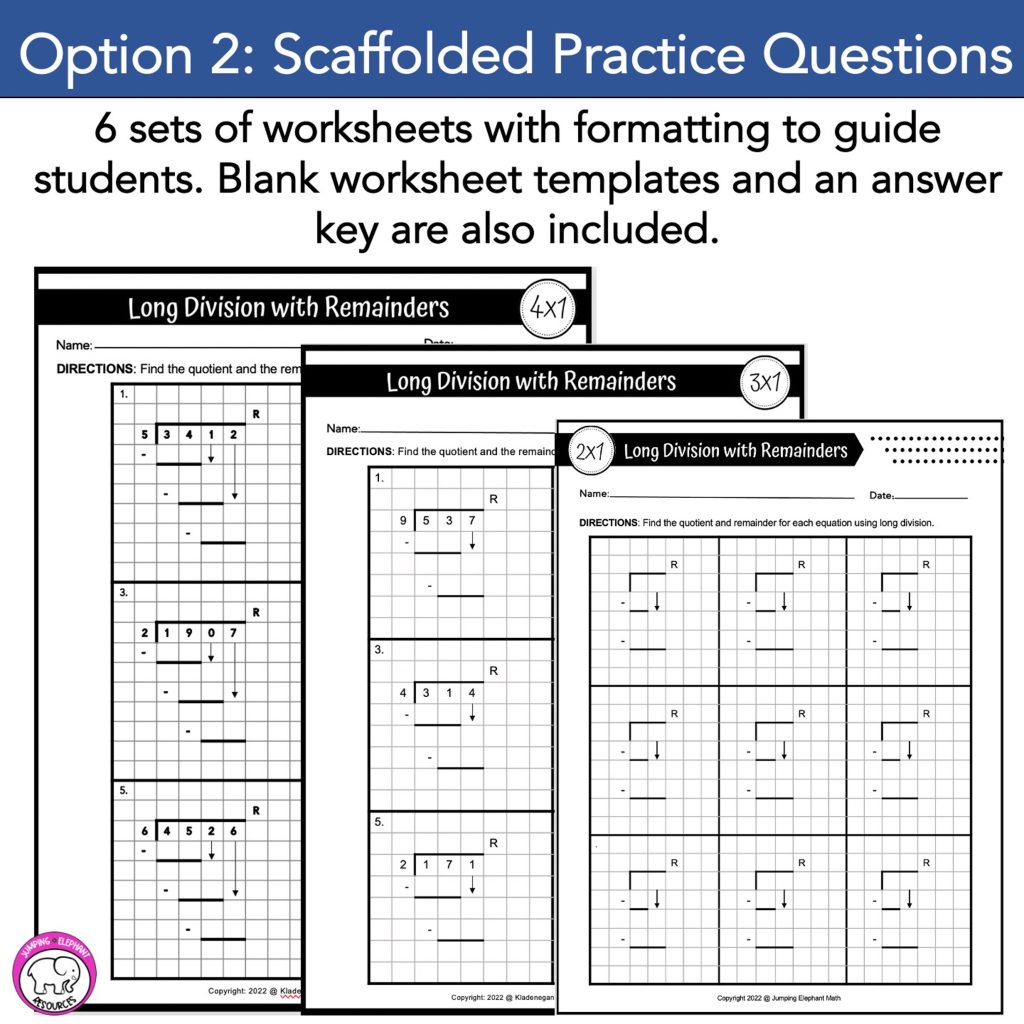 Long Division With and Without Remainders Bundle Google Slides and ...