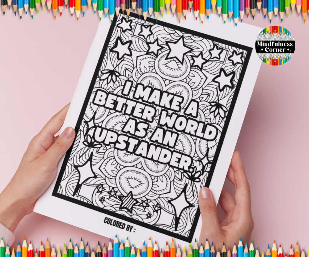 Upstander Affirmations Door Decorations Saying, Craft Coloring Pages ...