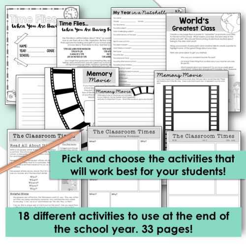 End of the Year Activities / Memory Book - Made By Teachers