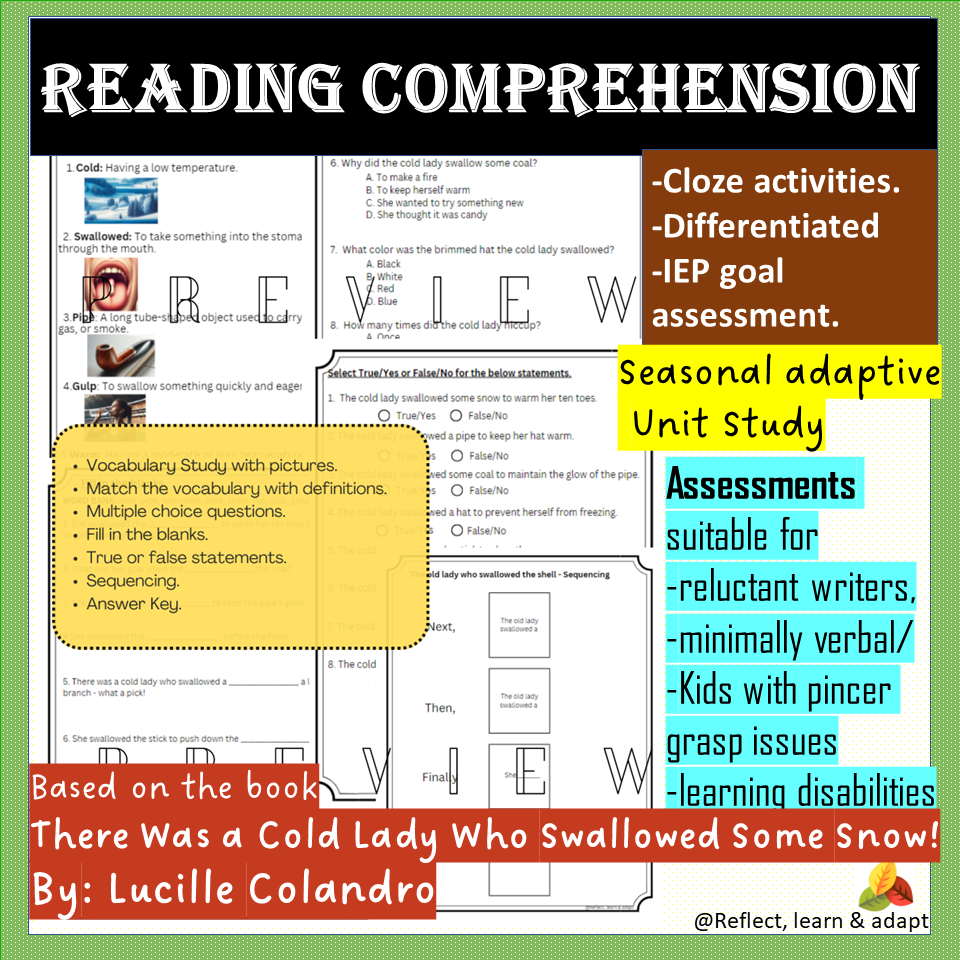 Reading Comprehension Adaptive Unit- Froggy picks a pumpkin | Made By ...