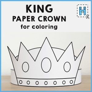 King Paper Crown Headband Hat Coloring Craft - Made By Teachers