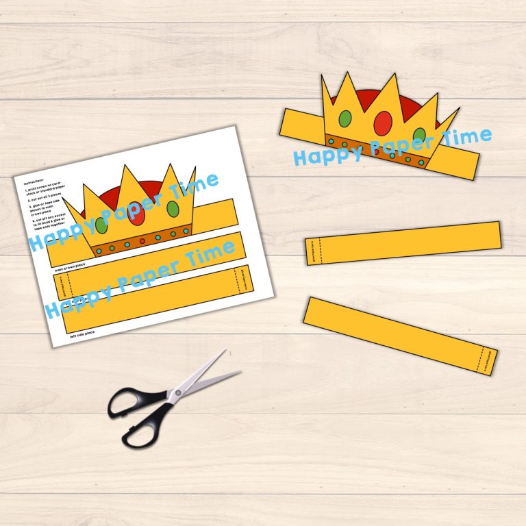 King Paper Crown Headband Hat Costume Craft - Made By Teachers