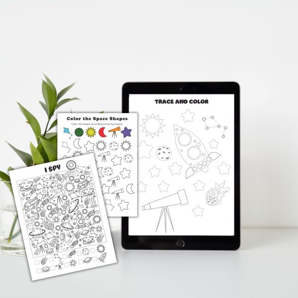 Space Activity Coloring Pages for Kids Solar Eclipse 2024 Preschoolers ...