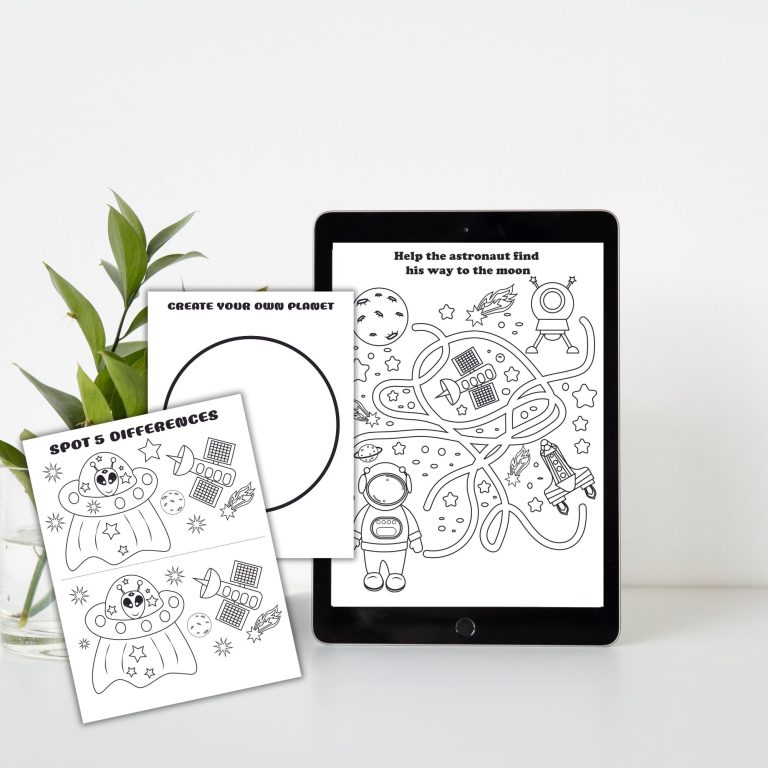 Space Activity Coloring Pages for Kids Solar Eclipse 2024 Preschoolers ...