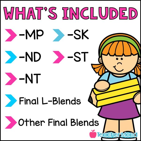 Matching Activities Ending Blends | Phonics Review | Memory Game - Made ...