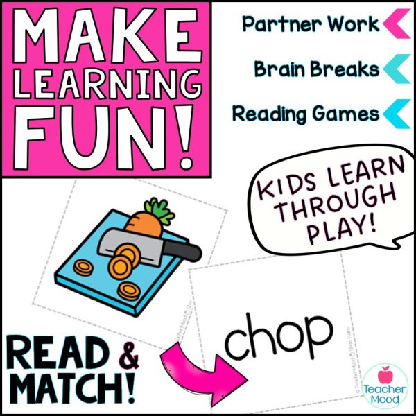 Matching Activities Consonant Digraphs | Phonics Review | Memory Game ...