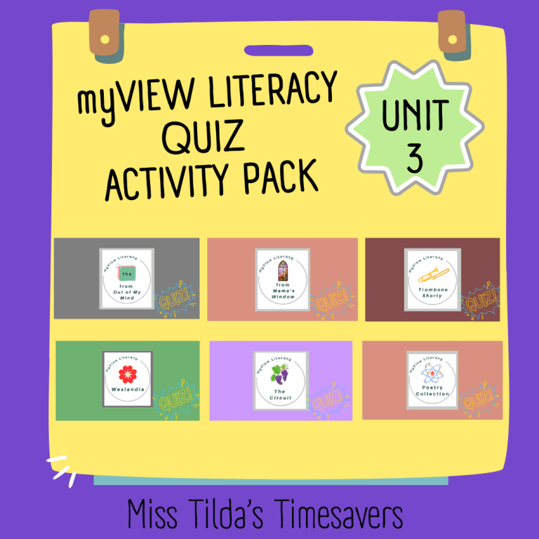 myView Literacy 4 Quiz: Unit 3 | Made By Teachers