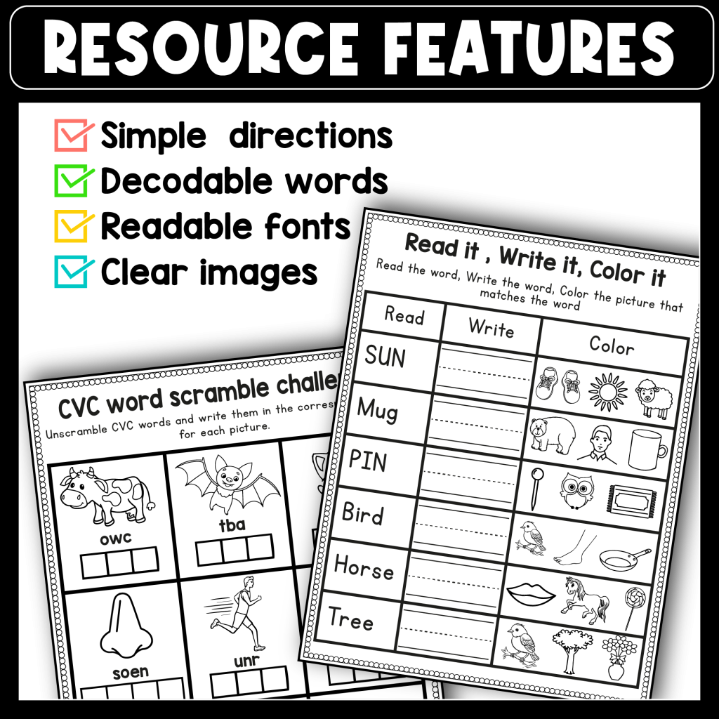 April CVC Words Worksheets & Interactive Phonics Sound Blending ...