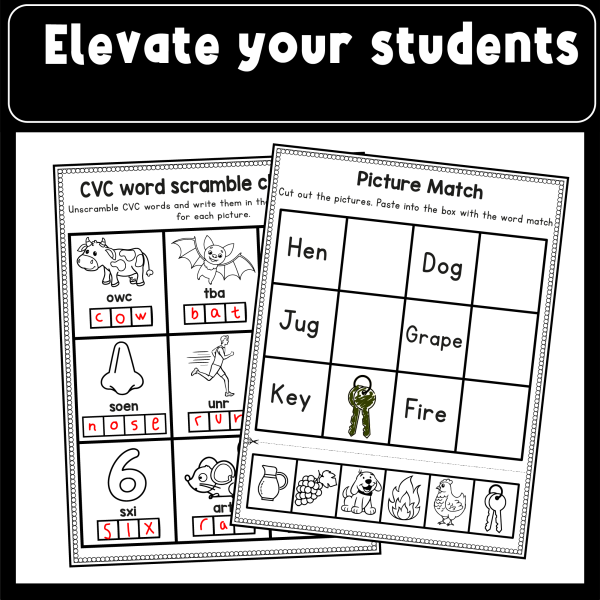 April CVC Words Worksheets & Interactive Phonics Sound Blending ...