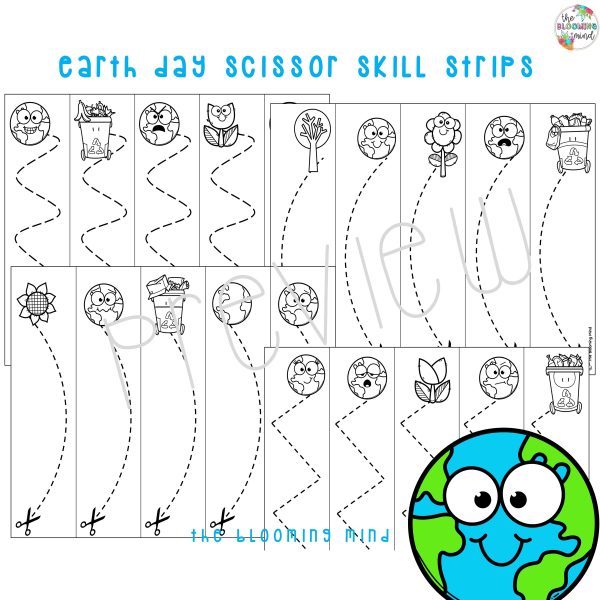 Earth Day Fine Motor Cutting Practice - Made By Teachers