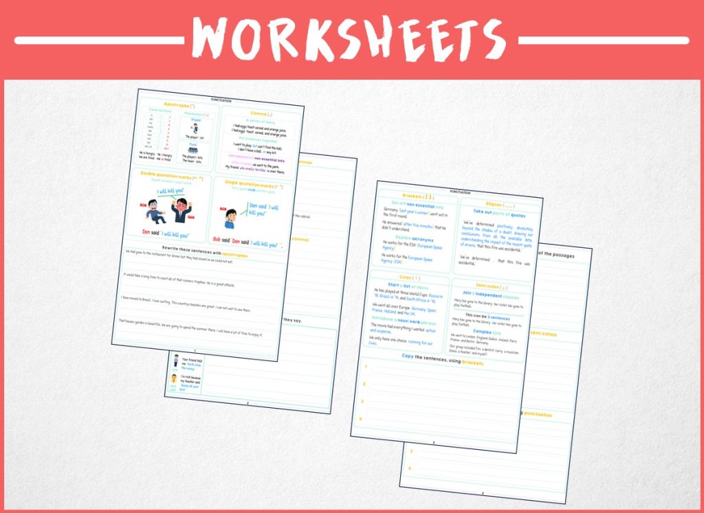 Grammar - Punctuation - Two PowerPoints and Worksheets - Made By Teachers