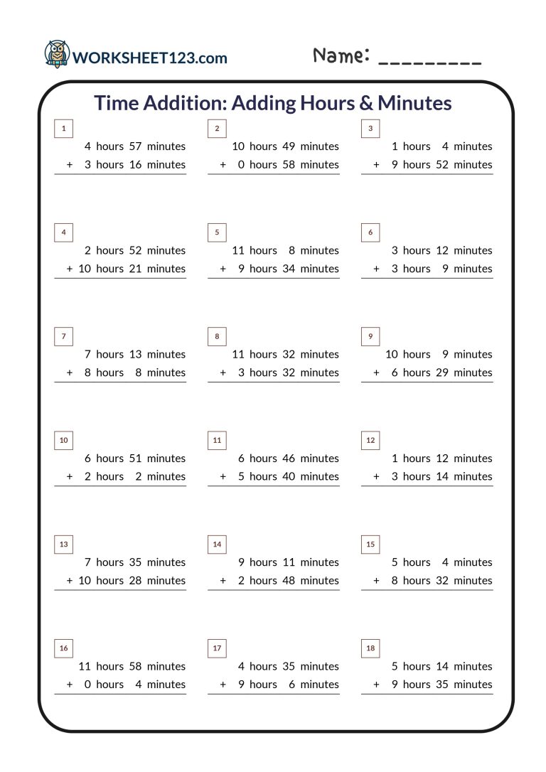 Time Addition Worksheet (Weeks, Days, Hours, Minutes) | Made By Teachers