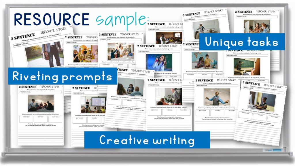 Teacher Appreciation Week - 2 Sentence Story Writing, Narrative Picture ...