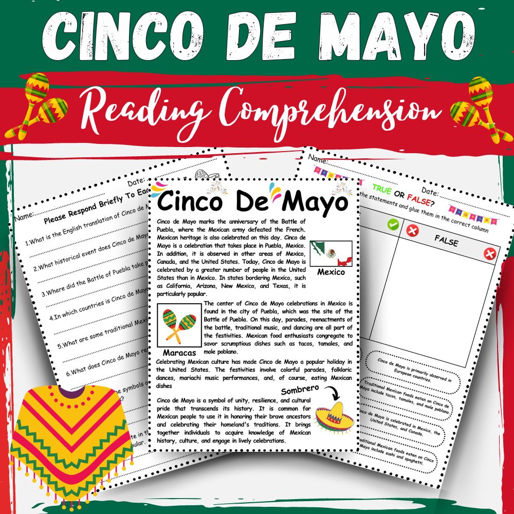 Exploring Mexican History: Cinco de Mayo Passage and Questions | Made ...