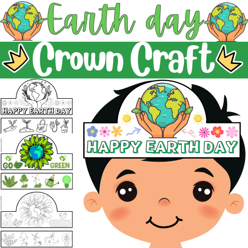 Earth Day Crown Craft: Hats & Crowns & Headband Classroom Crafts ...