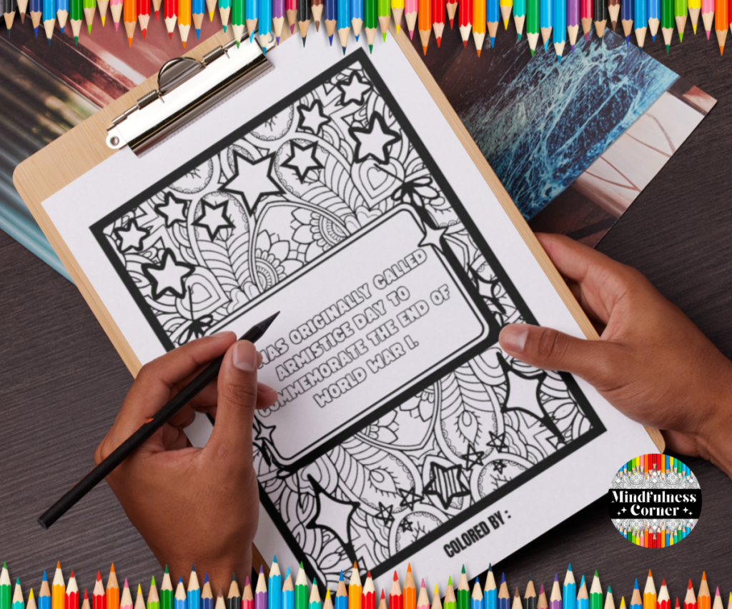 History Of Veterans Day Facts Activities, Mindfulness Relaxing Coloring ...