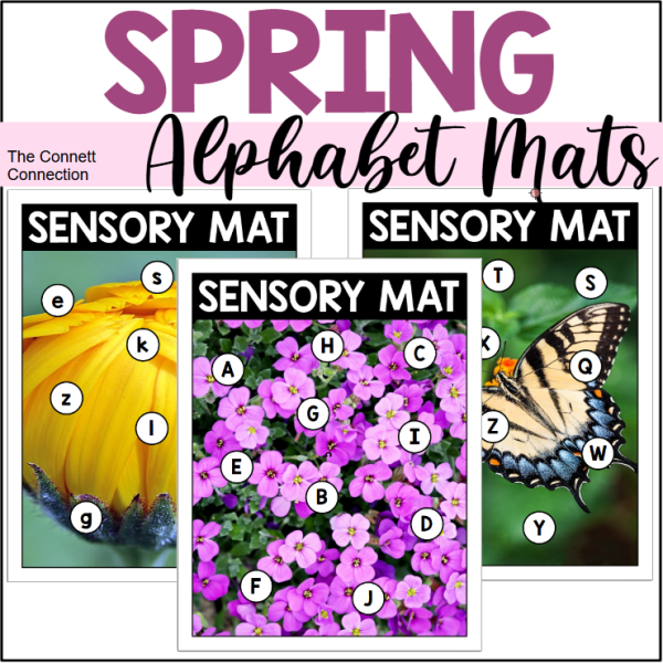 Spring Alphabet Sensory Bin Mats | Made By Teachers
