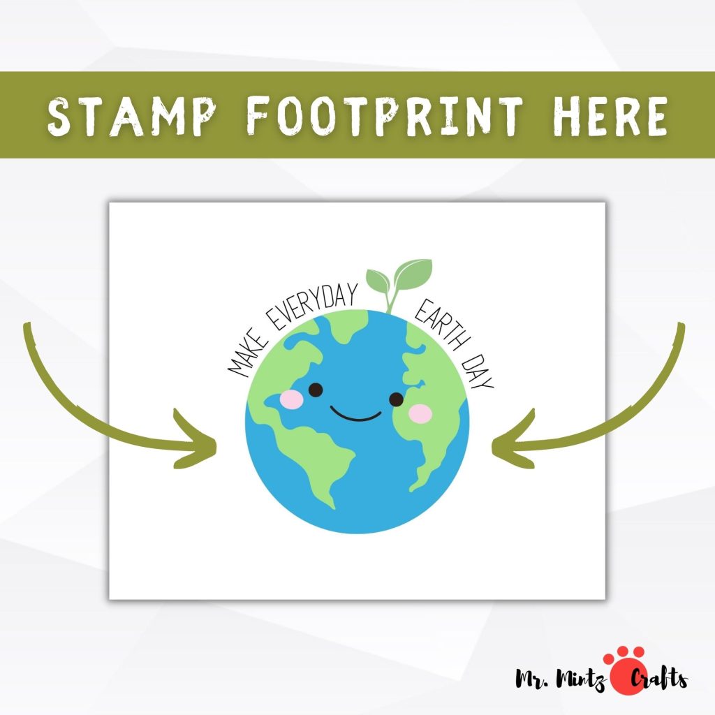 Earth Day Footprint Craft | Earth Day Footprint Card - Made By Teachers