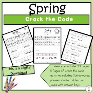 Spring Crack the Code Codebreaker Cryptogram OT - Made By Teachers