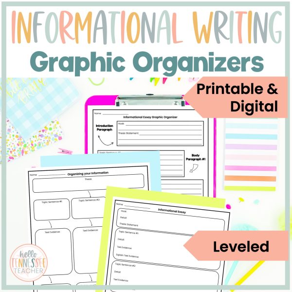 Informational Essay Graphic Organizers, Informative Writing Graphic ...
